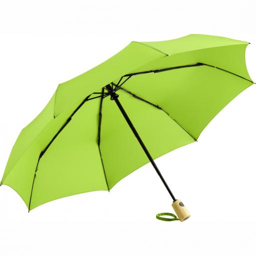 Folding Eco environment Friendly renewable recycled plastic RPET Umbrella with bamboo handle